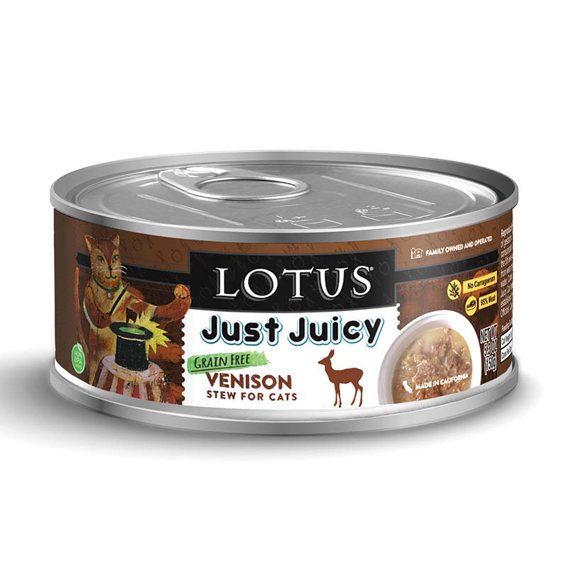 LOTUS Cat Just Juicy Venison 5.3 oz – MELLO